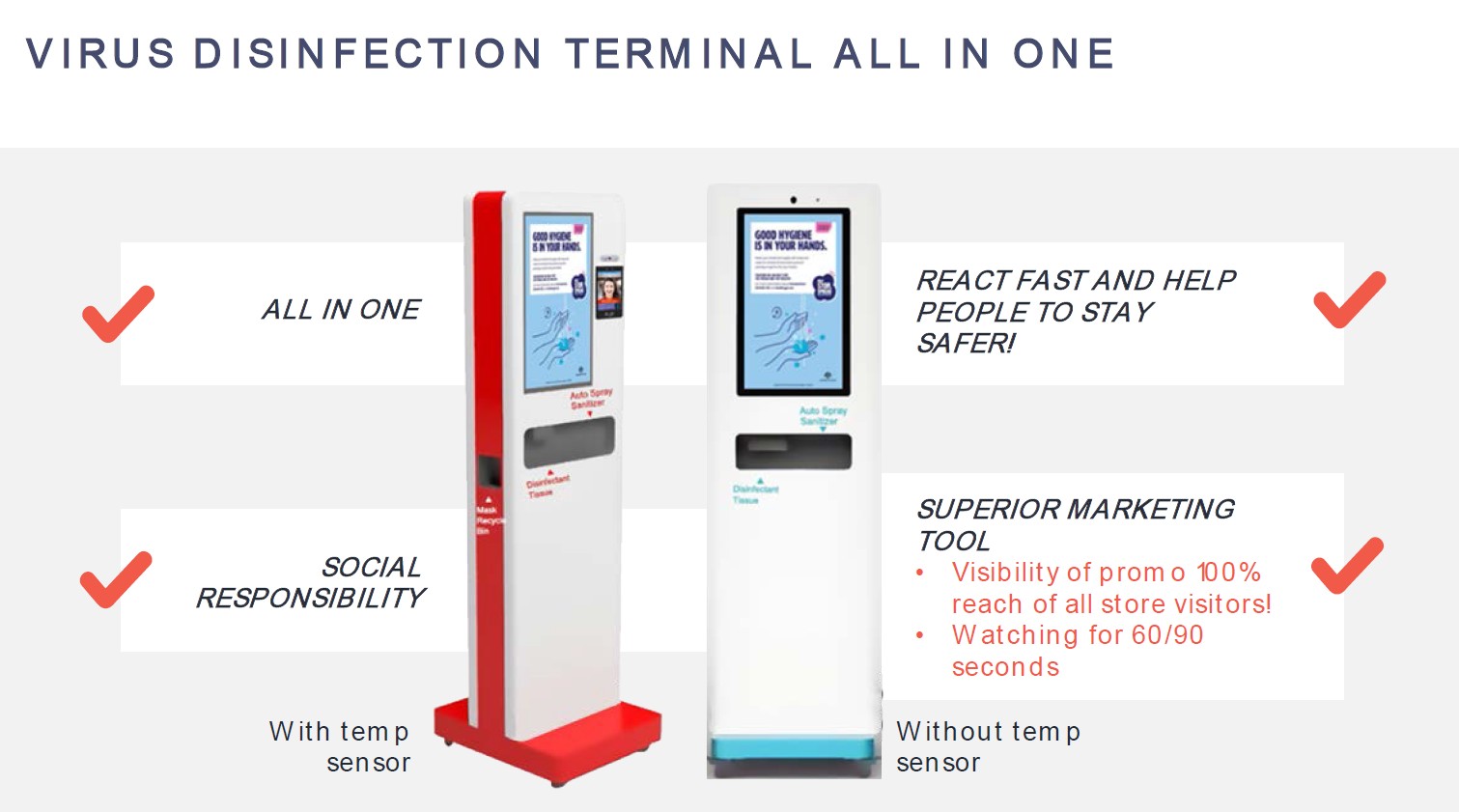 LINX, Process Management & Consulting - Disinfection terminal all in one